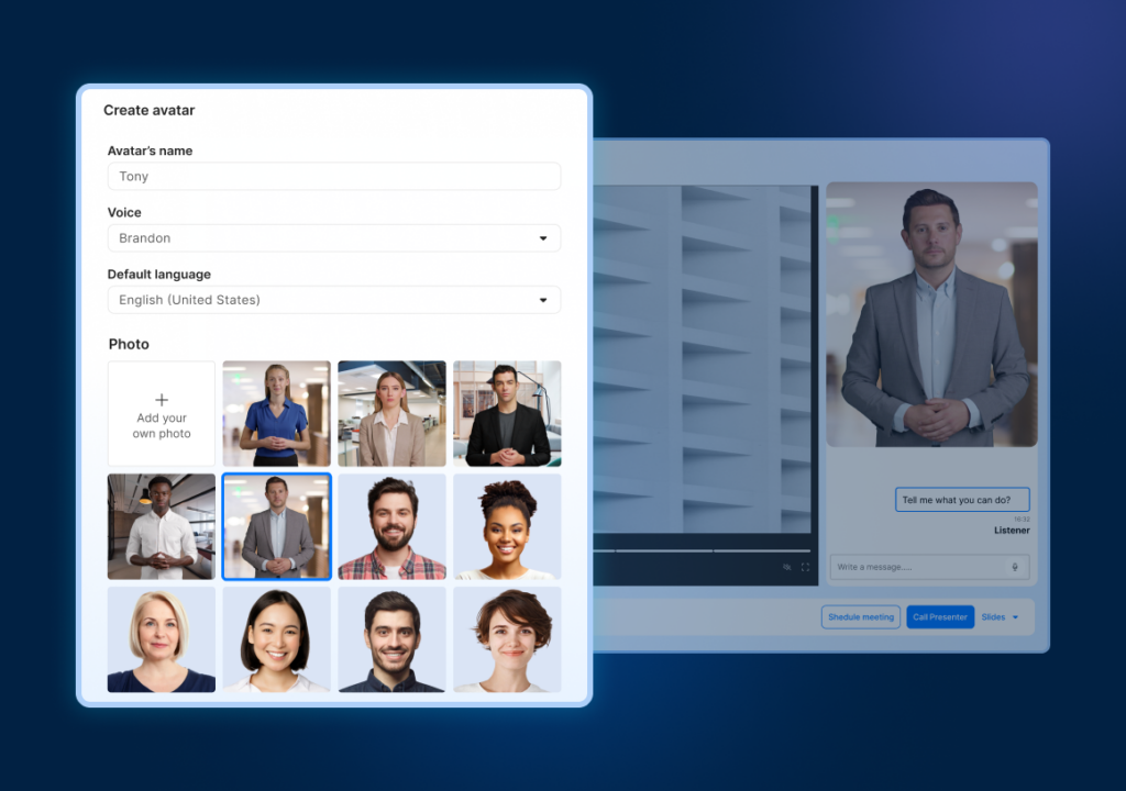 AI Chat-avatar - Pitch Avatar