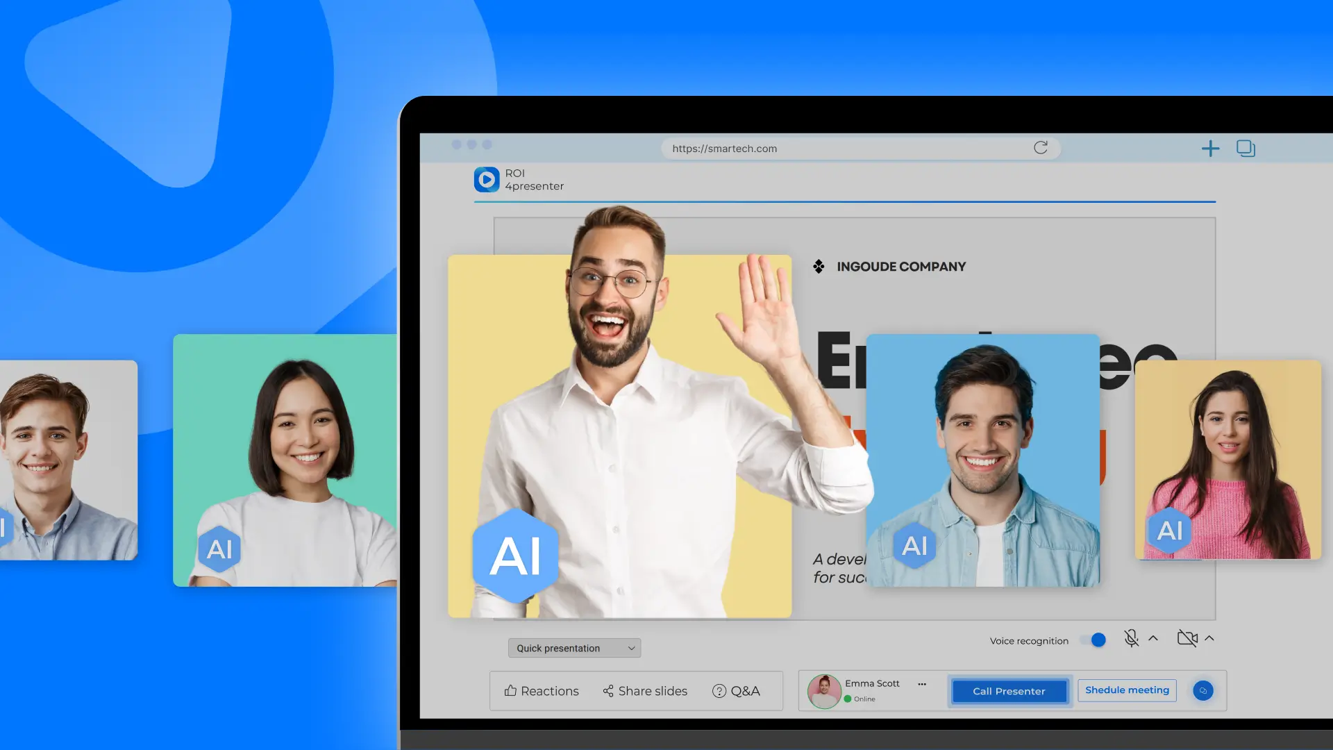 Conduct a team presentation... Without a team | Pitch Avatar